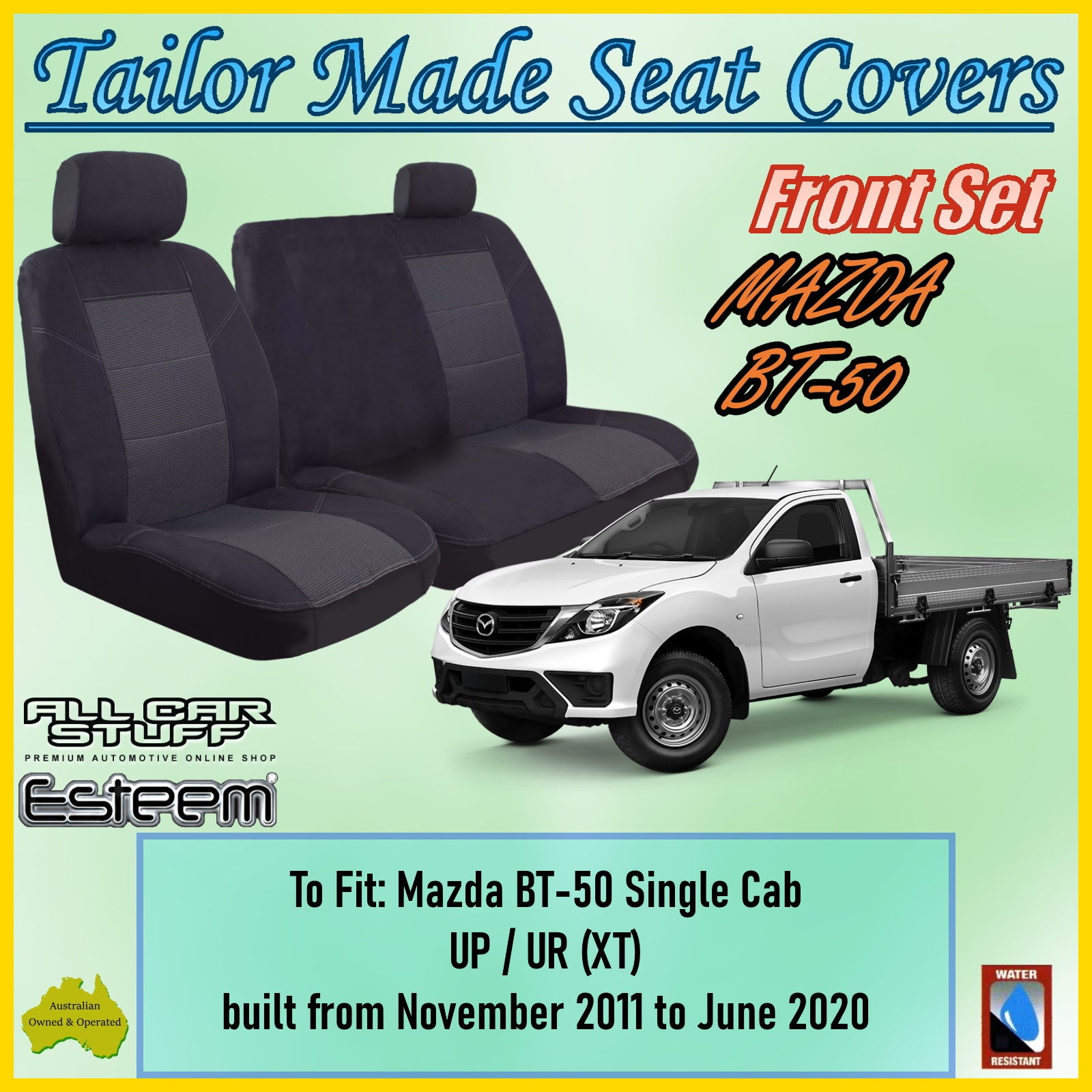 MAZDA BT-50 SINGLE CAB CAR SEAT COVER SET – Parklea Markets