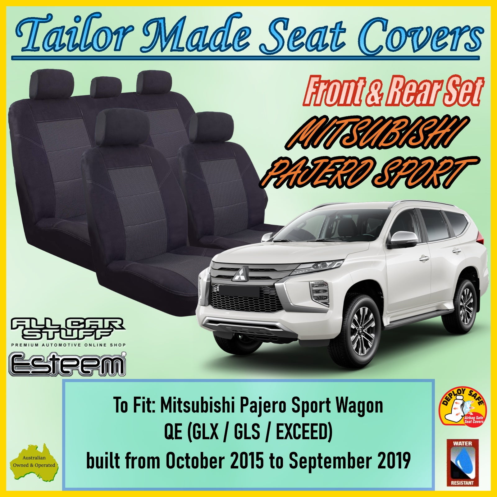 MITSUBISHI PAJERO SPORT 15-19 CAR SEAT COVER SET – Parklea Markets